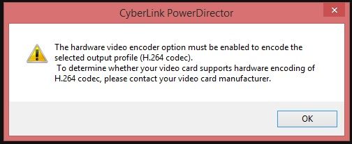 H.264 Encoder PowerDirector not available? | Tom's Hardware Forum