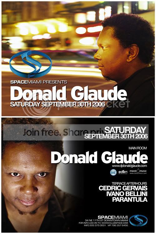 Are you ready for Donald Glaude @ SPACE Sept 30th????!!!! - Miami ...