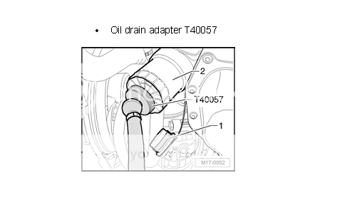 Tool for draining the oil filter housing? | VW Vortex - Volkswagen Forum