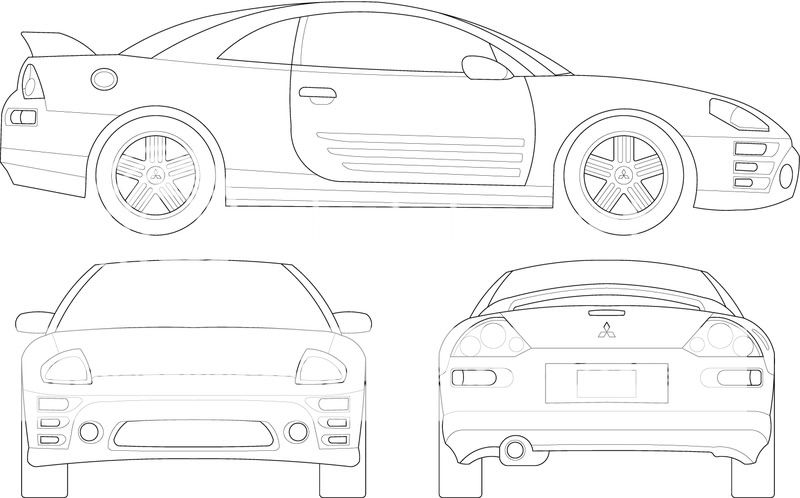 Eclipse in Autocad | Mitsubishi Eclipse 3G Club